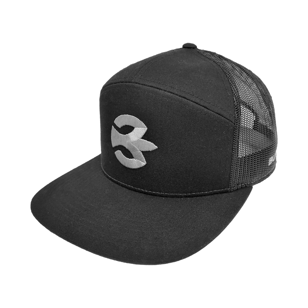 Pro Staff 7-Panel Hat | Burnewiin Branded Silver Embroidered | Boating ...